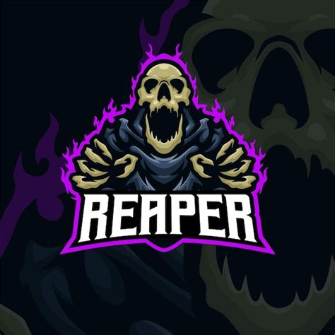Premium Vector Reaper Masscot Logo Illustration Premium Vector