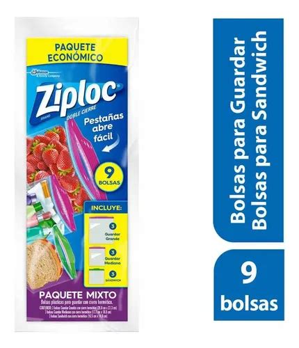 Bolsas Para Guardar Ziploc Tamaños Mixtos Grande Mediana Sándwich 9