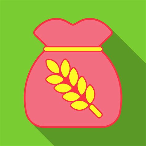 밀 보 리와 Sprigs 벡터와 가방의 현실 Eps Ai Uidownload