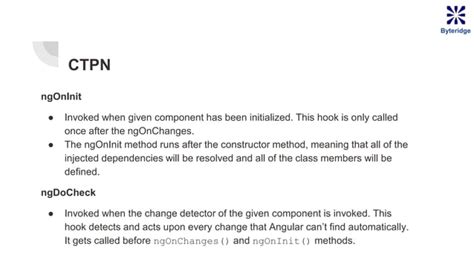 Angular Lifecycle Hooks Byteridgepptx