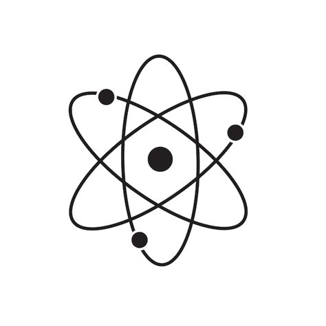 Premium Vector Atomic Structure Isolated On White Background Vector