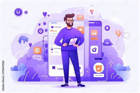 Mobile App Ui Design Software Graphic Development Concept With Ux Ui Prototype Stock