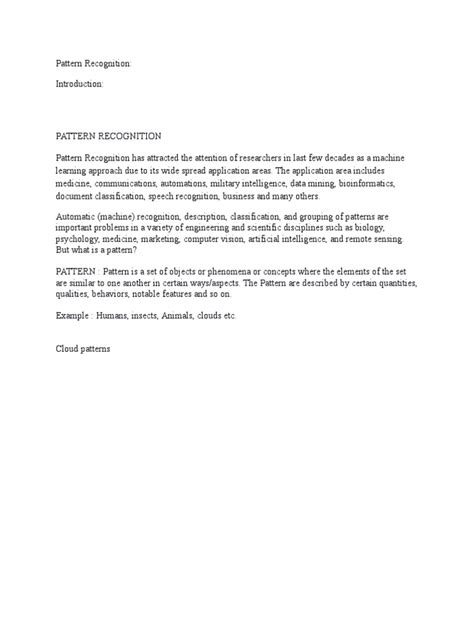 Pattern Recognition Pdf Artificial Neural Network Pattern Recognition