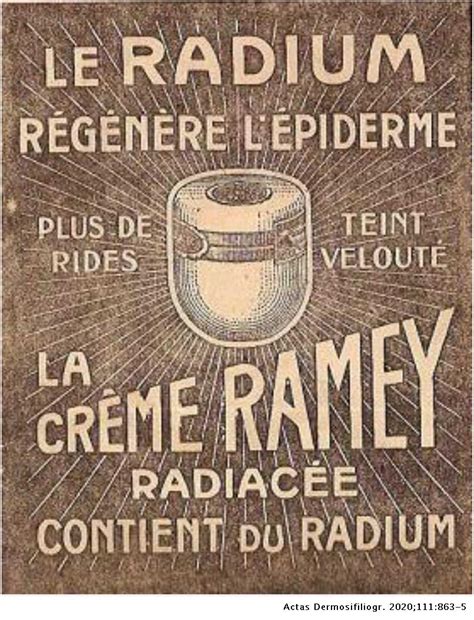 Radioactive Cosmetics And Radiant Beauty Actas Dermo Sifiliográficas