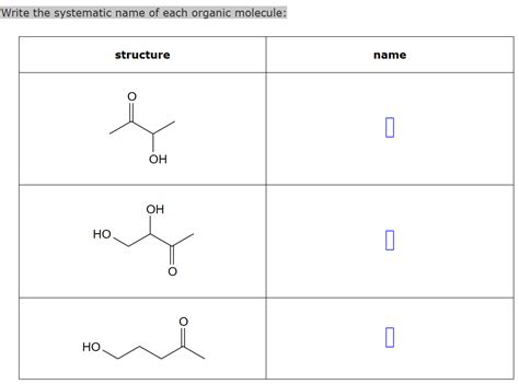 Solved Write The Systematic Name Of Each Organic Chegg Com