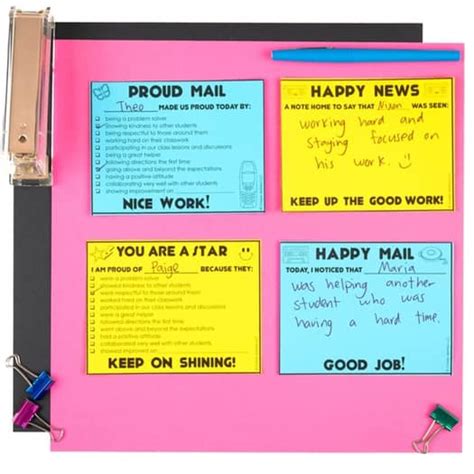 90s Positive Notes Home Editable By Create Abilities Tpt