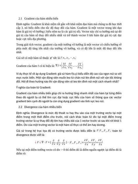 Gradient Divergence Curl Pdf