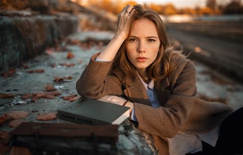 Wallpaper Portrait Book Nastya Alexander Kurennoy For Mobile And