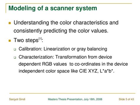 Lecture 17 Scanner Characterization And Calibration Ppt Download