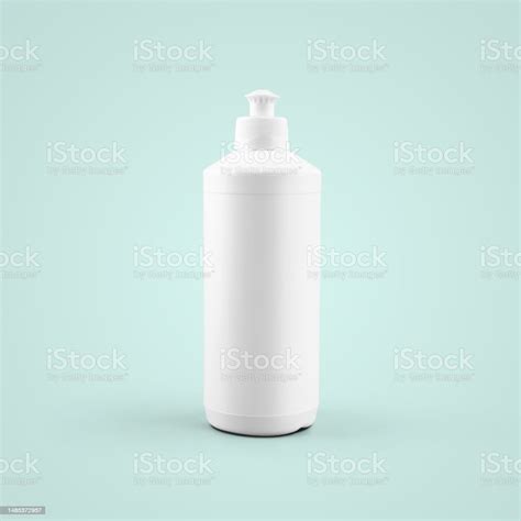 3d 렌더링 빈 흰색 화장품 플라스틱 병에는 회색 배경에 격리된 푸시 풀 캡이 있습니다 목업 디자인에 적합합니다 공란에 대한