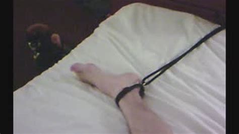 Brett Bending And Flexing On The Bed Male Feet Bdsm