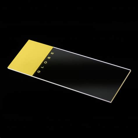Globe Scientific Color Coded Microscope Slides Safety Corners Yellow