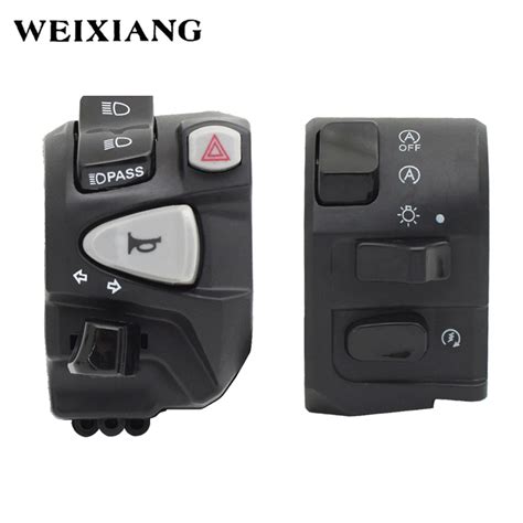 오토바이 핸들 바 제어 스위치 경적 헤드라이트 방향 지시등 스위치 버튼 Led 점멸기 포함 Nmax Ct125 155 78 인치 22mm