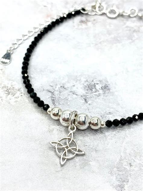 Pulsera Glinda De Nudo Brujas Y Turmalina Negra