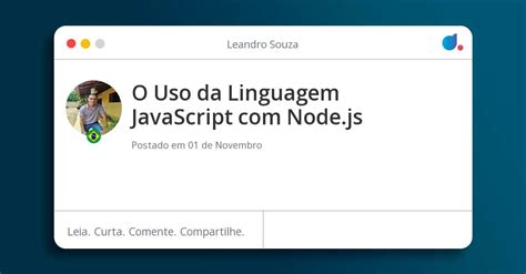 O Uso Da Linguagem Javascript Com Nodejs