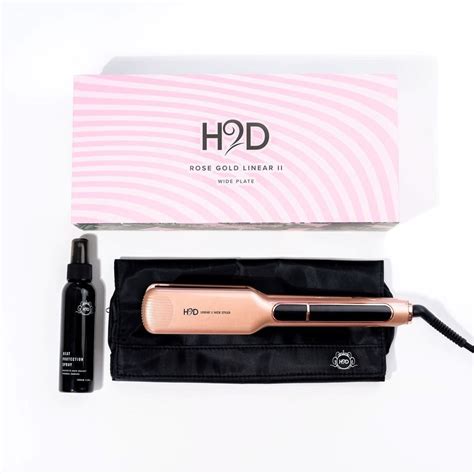 H2d Linear 11 Rose Gold Wide Hair Straightener The Warehouse