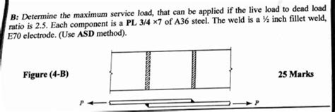 solved b determine the maximum service load that can be