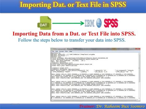 Importing Excel Csv And Dat Data In Spss Ppt