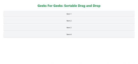 Sortable Drag And Drop With React And Tailwind Css Geeksforgeeks