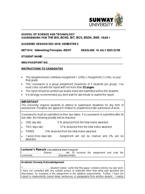 Net1014 Assignment Augt2023 Pdf Computer Network Router Computing