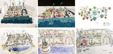 Stitching of the site on fabric and sketches on tracing paper Aylin İnal Download Scientific