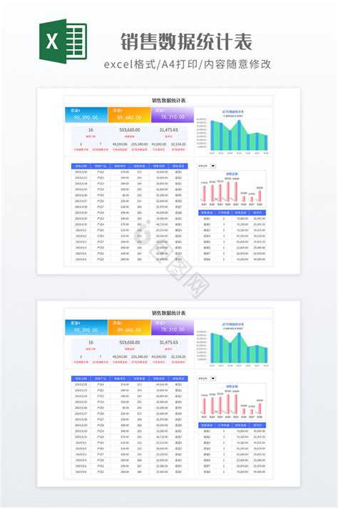 彩色项目运营数据对比分析表下载 包图网
