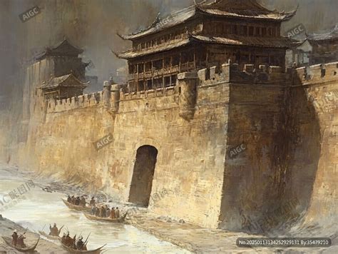 Ai创作图万箭齐射城门场景 城门搬运货物场景 古代修城墙场景 城门守城兵 古城墙插画 紫荆城门插画 古城门复原场景 古代城门场景复原 古代修建