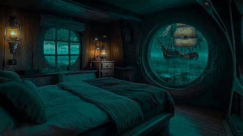 밤에 파도와 비 소리가 배에 부딪히는 소리와 함께 아늑하게 휴식을 취할 수 있는 침실 부드러운 천둥 소리가 깊은 수면을 돕습니다 😴 Youtube