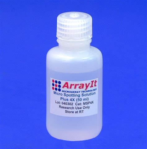 Arrayit Micro Spotting Solution Plus Ml Of X And X Solutions