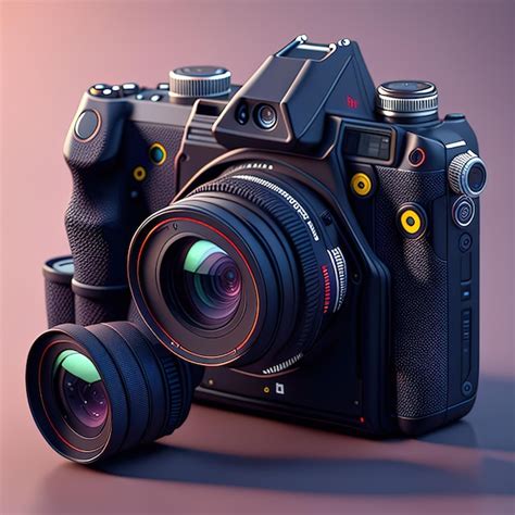 Premium Photo Realistic D Rendering Camera Digital Illustration