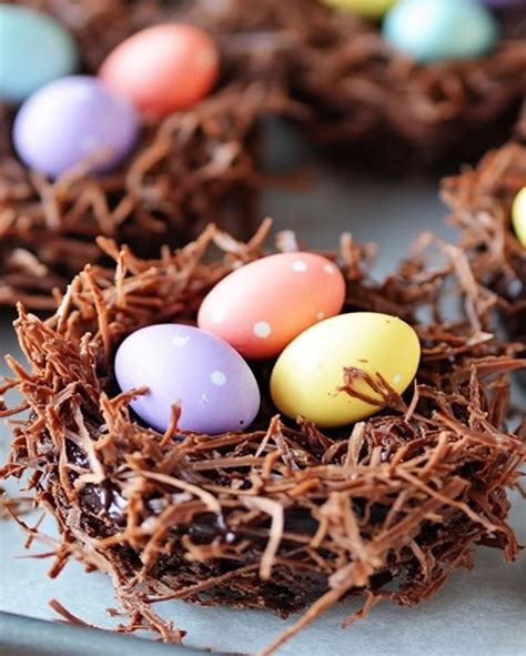 Chocolate Easter Nests Easy No Bake Dessert Idea Fenrecipes
