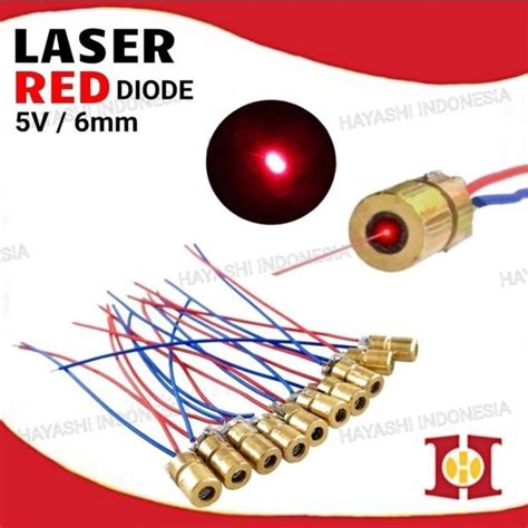 Jual Laser Diode 5v Sinar Dioda 6mm Pointer Red Merah Dot Titik Arduino 5pcs Shopee Indonesia