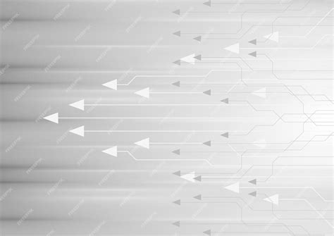 Premium Vector Light Grey Abstract Technology Background With Arrows Modern Shiny Vector Design