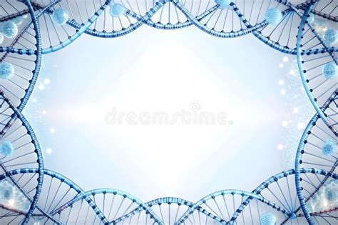Ai Powered Bioinformatics Border Frame Concept As A Minimalistic Border Frame With Dna Strands