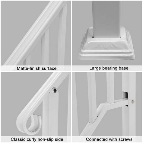2 Pack 3 Step Handrails For Outdoor Steps Fit 2 Or 3