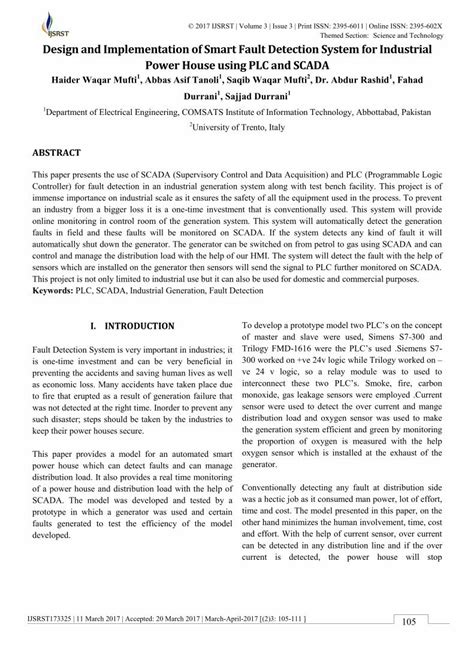 pdf design and implementation of smart fault detection system paper 920 pdf