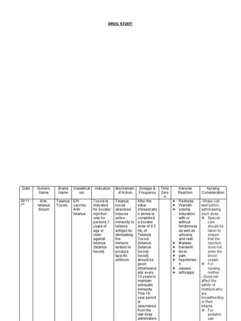Tetanus Toxoid Pdf Chemistry Dose Biochemistry