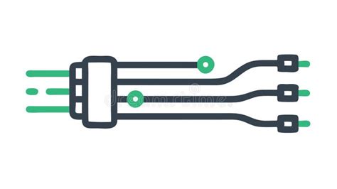 Cable Connectors Illustration Data Connection Vector Design Generative Ai Stock Vector