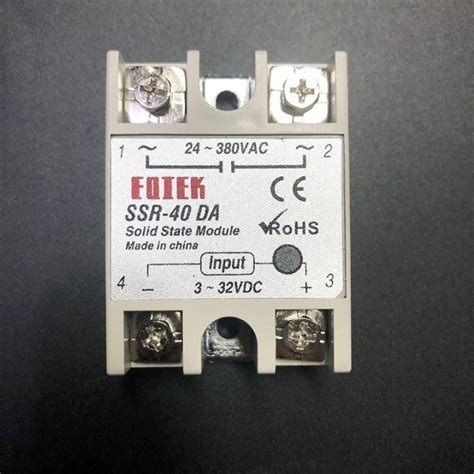 พร้อมส่ง ออกบิลได้ Ssr 40da Fotek โซลิดสเตตรีเลย์ Solid State Relay 40da Dc To Ac Th