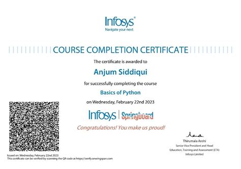 anjum siddiqui on linkedin learning python infosysspringboard
