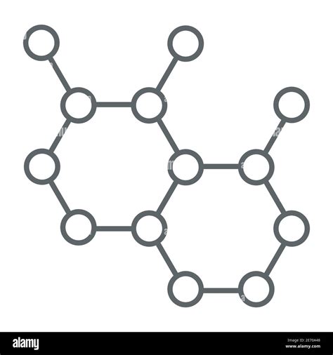 Molecular Structure Thin Line Icon Science Concept Molecule Sign On White Background Chemical