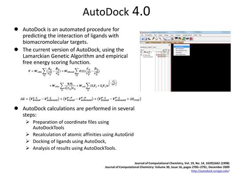Ppt Autodock 4 And Autodock Vina Brief Intruction Powerpoint