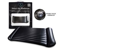 Eroticgel Inflatable Massage Air Mattress Black Durable Pvc