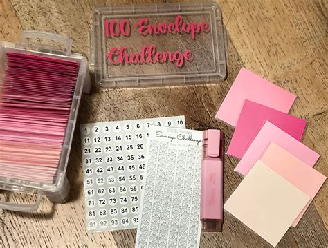 100 Envelope Challenge Customizable Saves 5050 Etsy