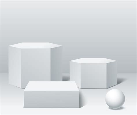 제품 프레젠테이션을 위한 목업 단계 프리미엄 벡터