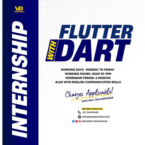 dreamdev technologies private ltd on linkedin internships flutter dart dreamdevtech