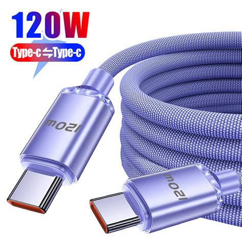 Nylon Weaving W USB C To Type C Cable Super Fast Charger Data Cord Universal Type C Socket