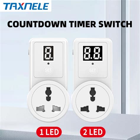 Digital Countdown Timer Switch Universal Socket Plug In Time Control Phone Battery Electric Car