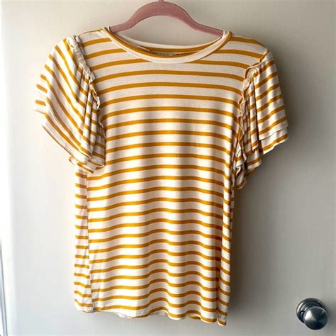 Green Envelope Tops Green Envelope White And Gold Boxy Short Sleeve