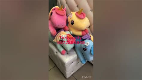 Єдиноріг мягка іграшка з пледом в середині Youtube